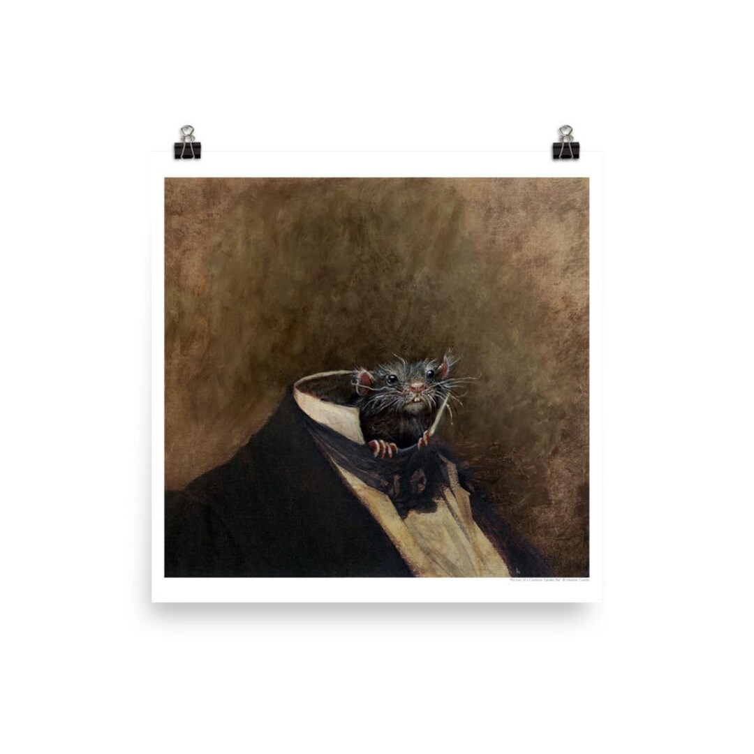 Common Garden Rat - PRINT of Altered Painting by Heather Castles - Etsy