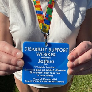 Disability Support Worker Tag & Lanyard - Etsy
