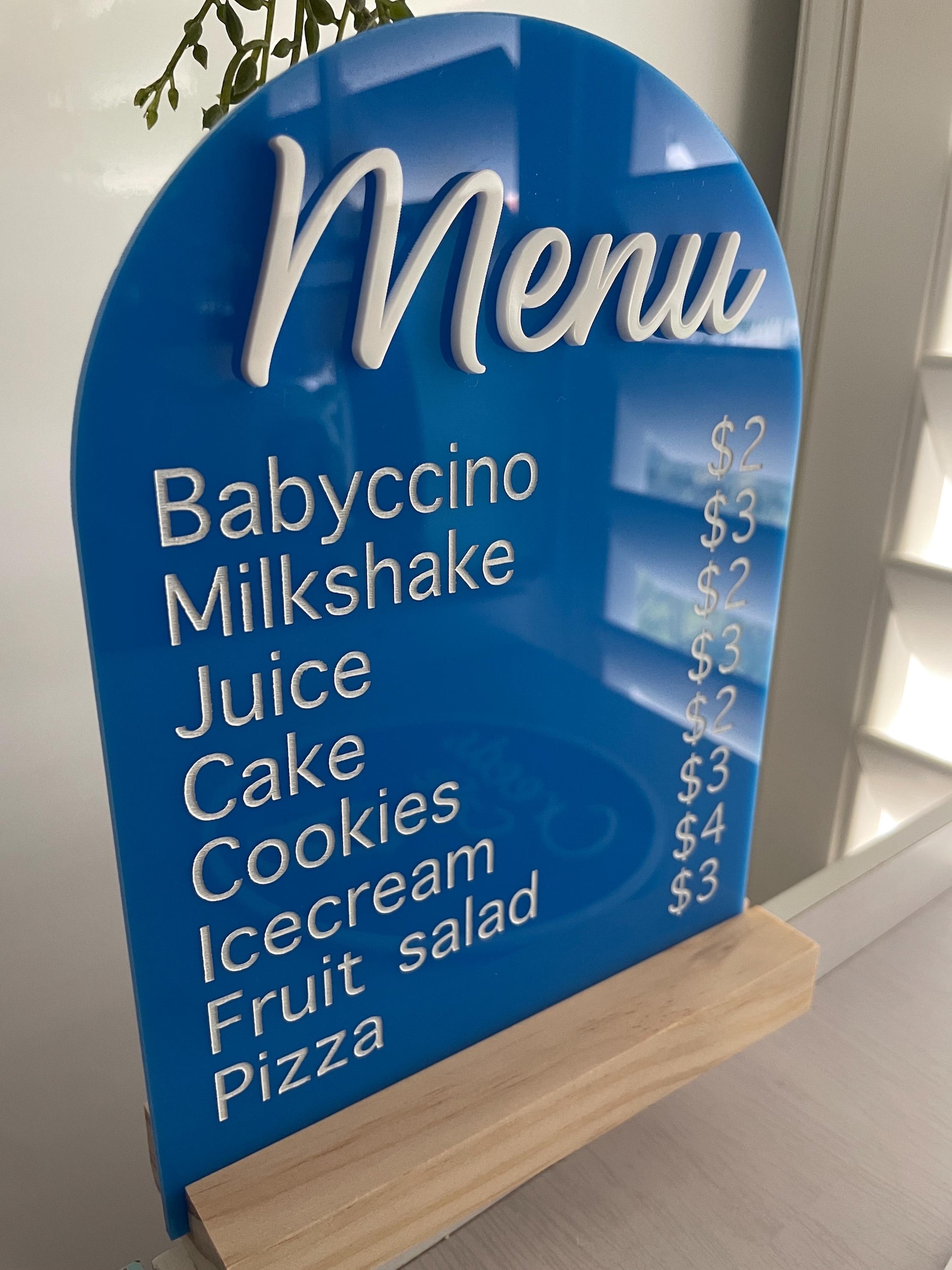 Acrylic Kids Cafe Menu Sign - Etsy