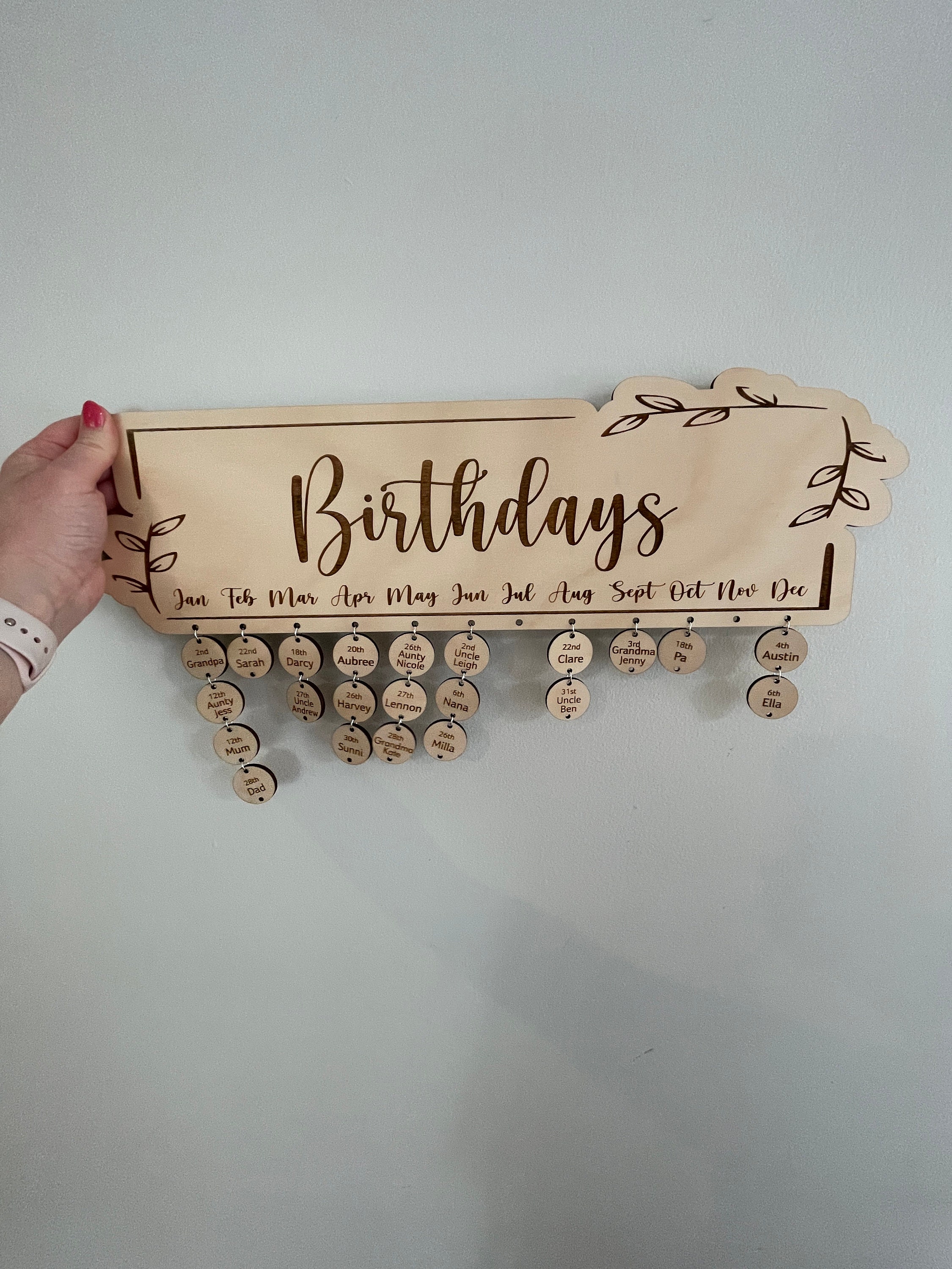 Birthday Calendar Wall Hanging - Etsy