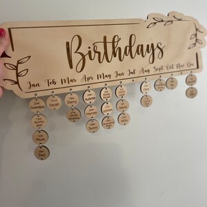 Birthday Calendar Wall Hanging - Etsy