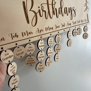 Birthday Calendar Wall Hanging - Etsy