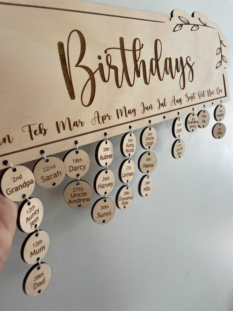 Birthday Calendar Wall Hanging - Etsy