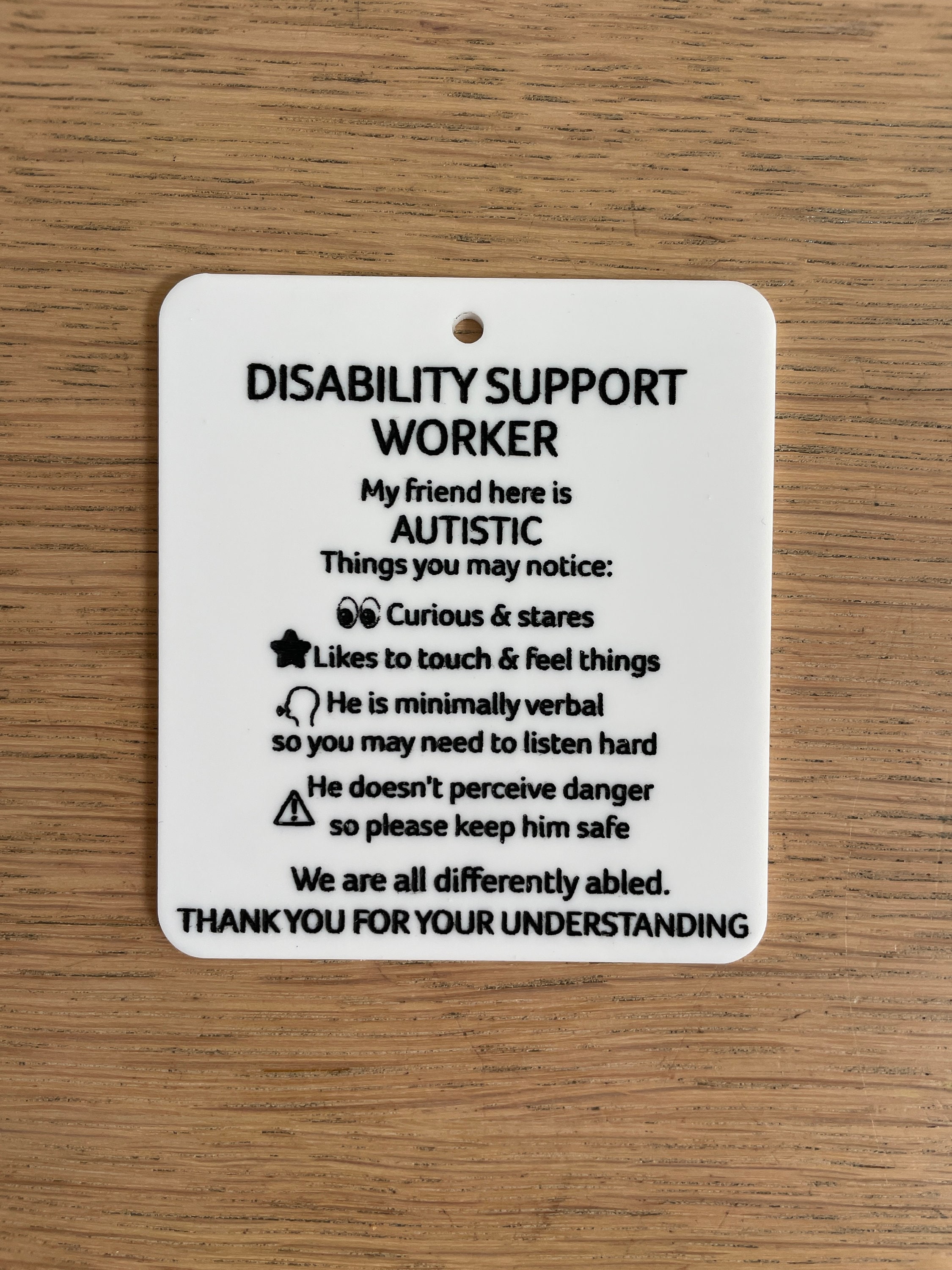 Disability Support Worker Tag & Lanyard - Etsy