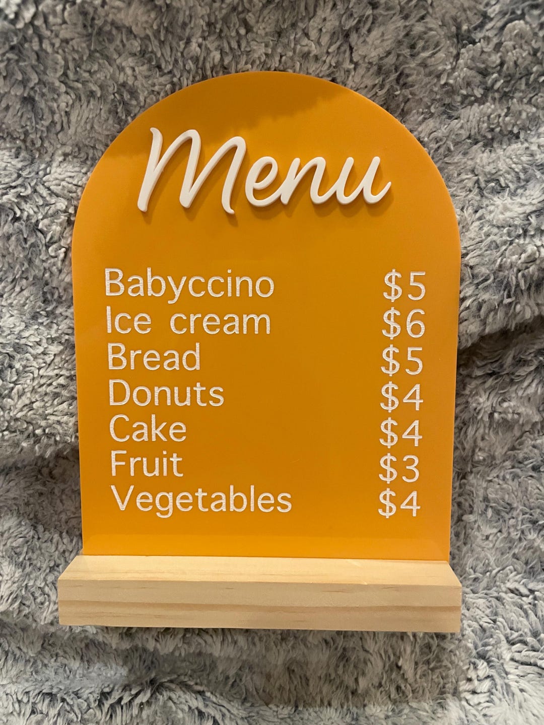 Acrylic Kids Cafe Menu Sign - Etsy