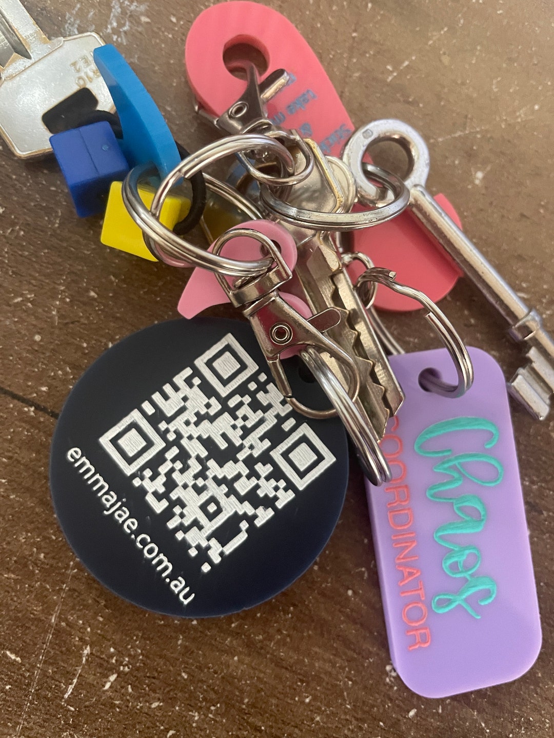 Business QR Keyring - Etsy