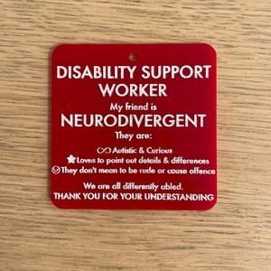 Disability Support Worker Tag & Lanyard - Etsy
