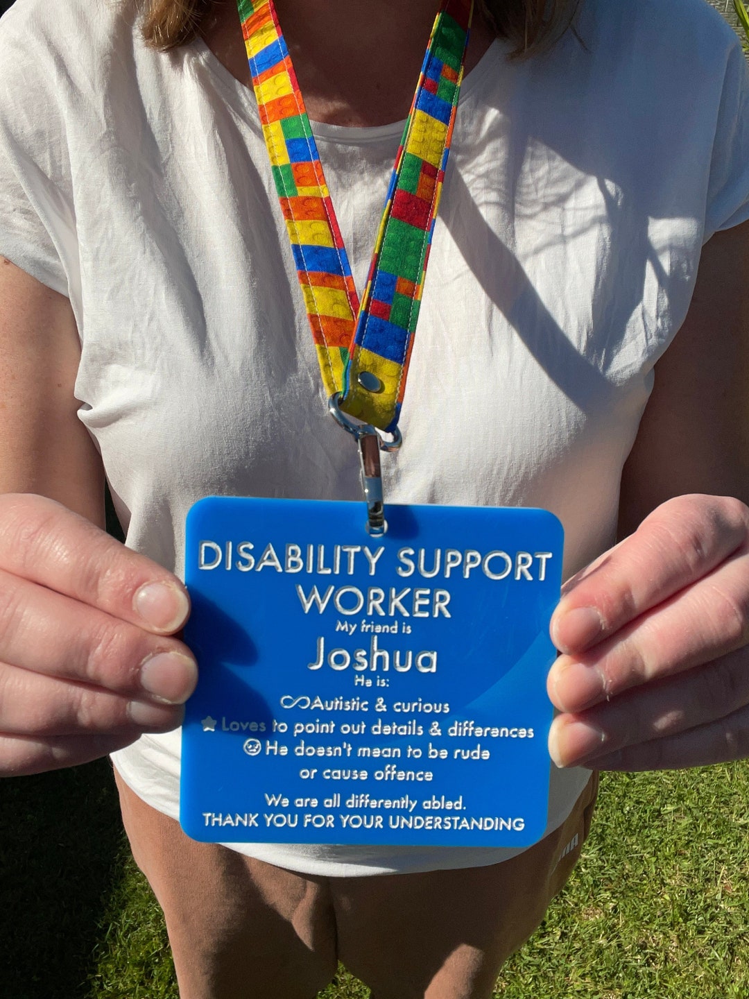 Disability Support Worker Tag & Lanyard - Etsy
