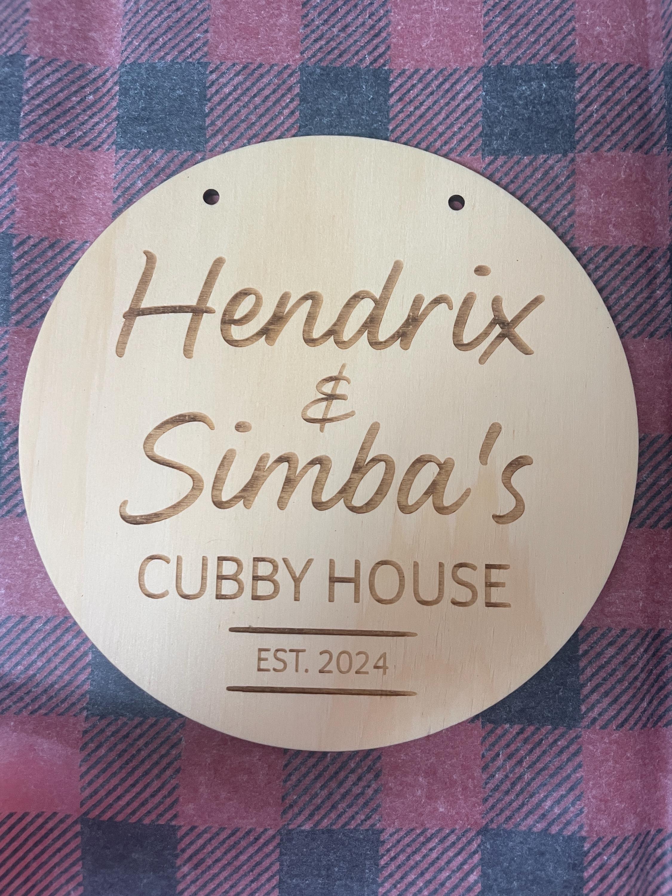 Personalised Cubby House Sign - Etsy
