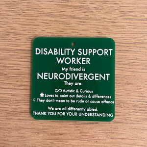 Disability Support Worker Tag & Lanyard - Etsy