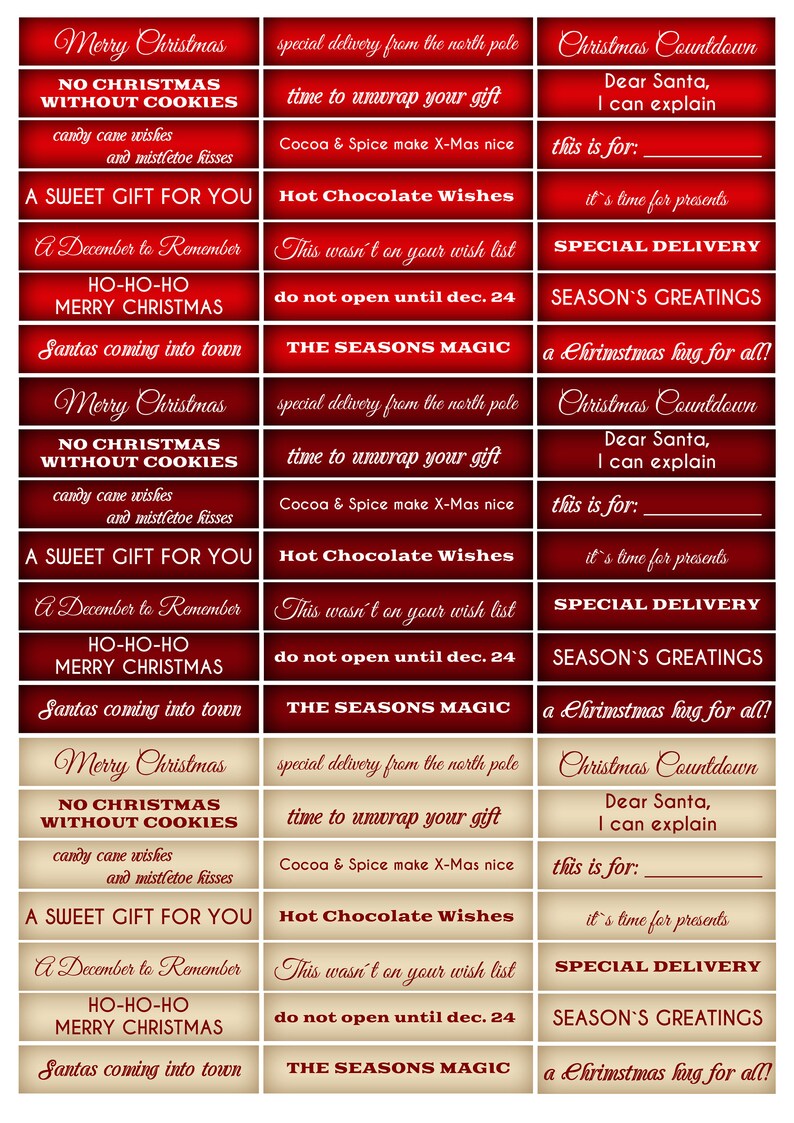 Printable Sentiment Word Labels for Cardmaking and Junk Journaling ...