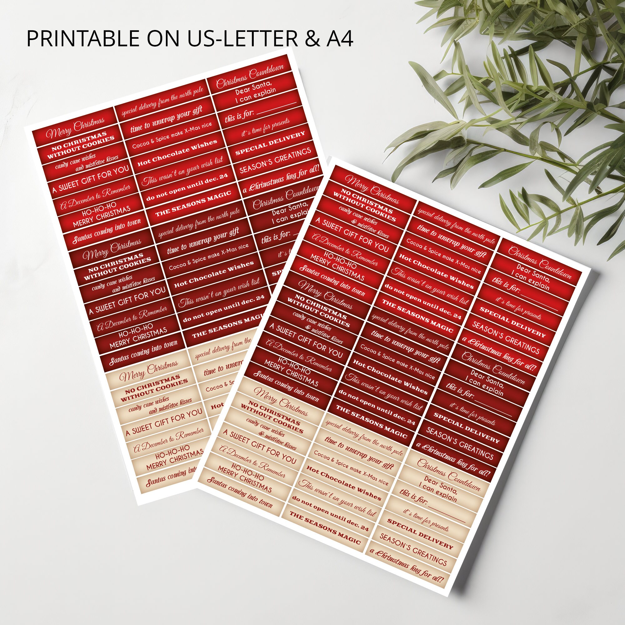 Printable Sentiment Word Labels for Cardmaking and Junk Journaling ...