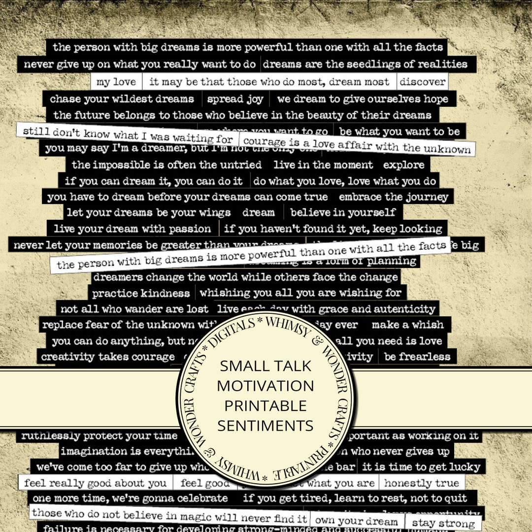 Printable Sentiment Word Labels: Cardmaking & Junk Journaling (PDF/JPEG ...