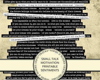 Printable Sentiment Word Labels for Cardmaking and Junk Journaling ...