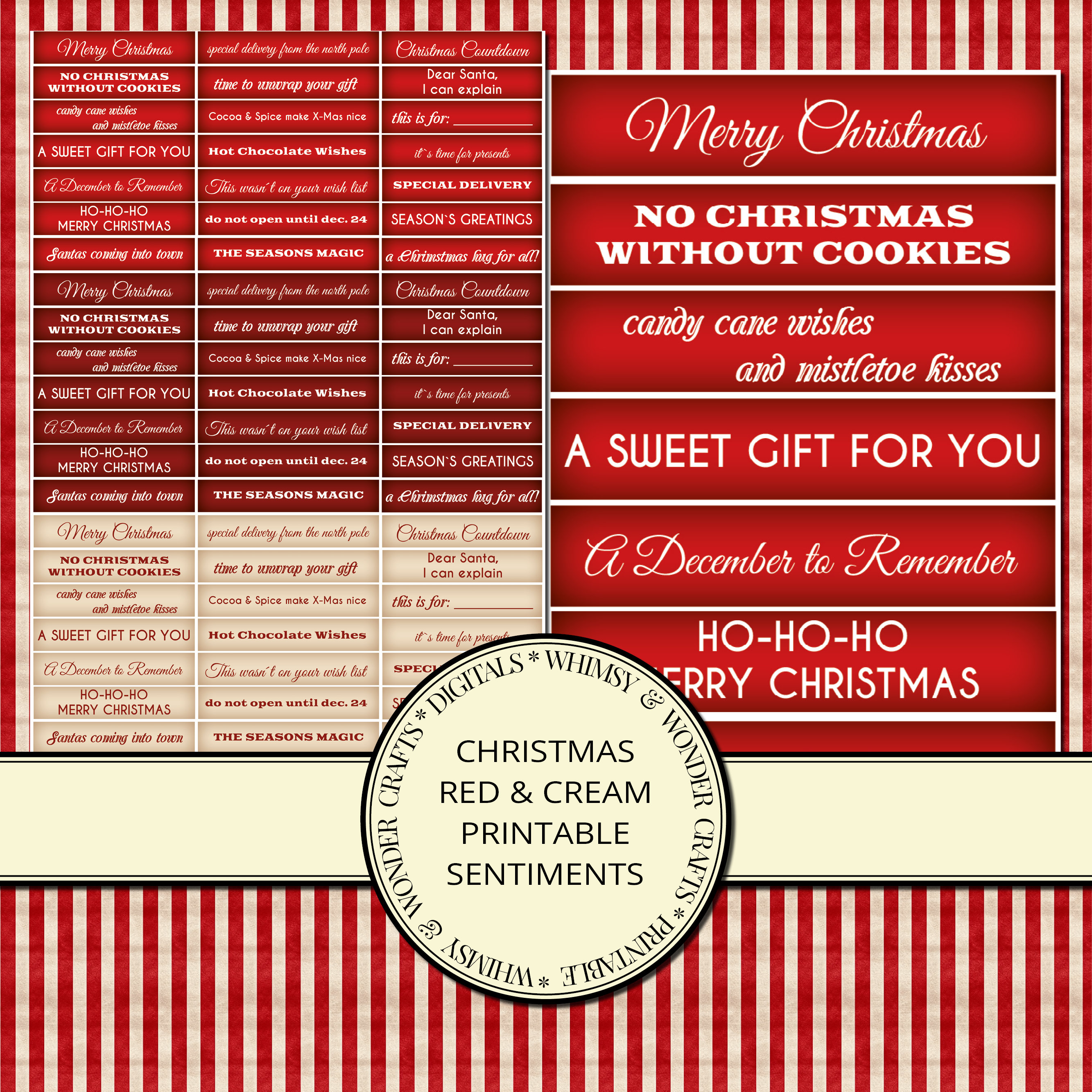 Printable Sentiment Word Labels for Cardmaking and Junk Journaling ...