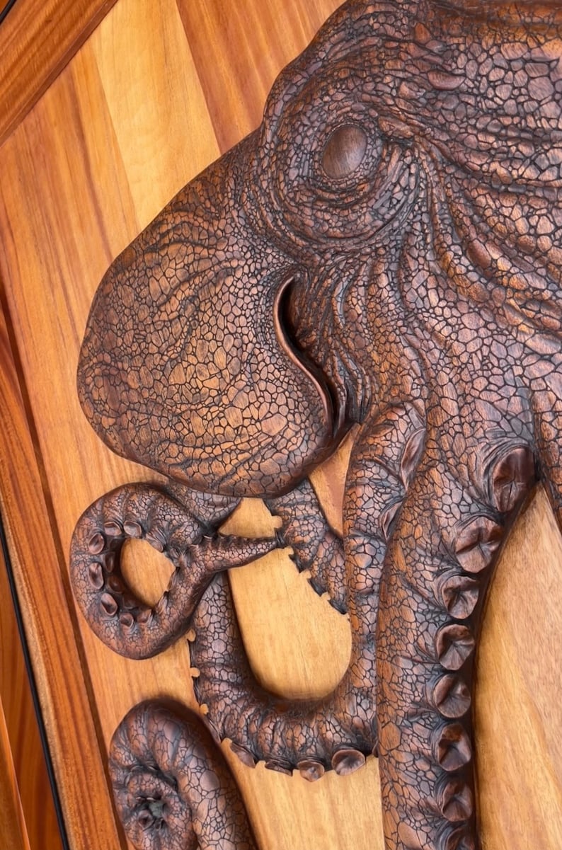 Custom Carved Doors for Homes and Businesses. Octopus, Ocean Theme, and ...