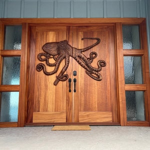 Custom Carved Doors for Homes and Businesses. Octopus, Ocean Theme, and ...