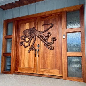 Custom Carved Doors for Homes and Businesses. Octopus, Ocean Theme, and ...
