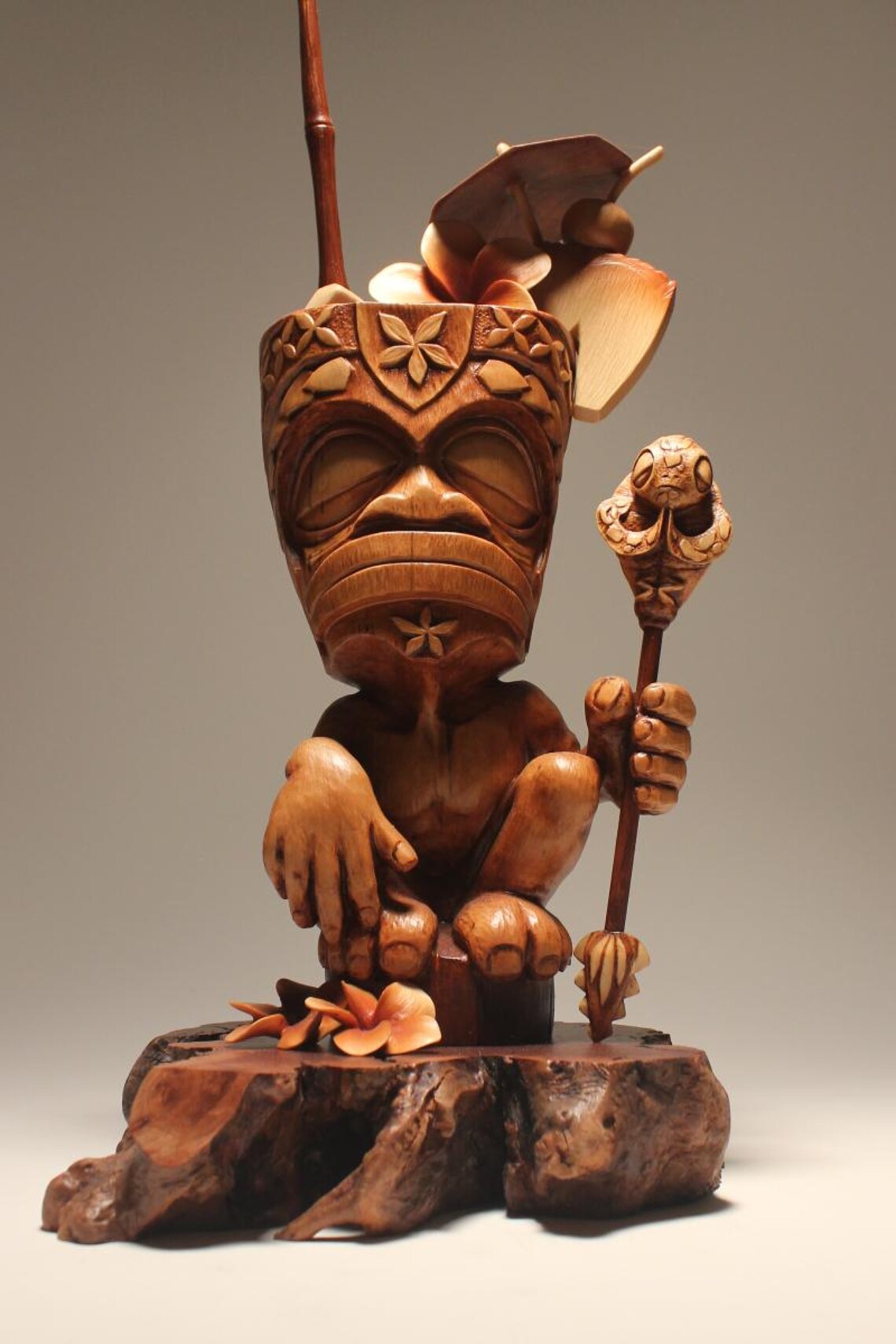 Carved Tiki Statues by the Puna Carver. Tikis Are Hand Carved on Big ...