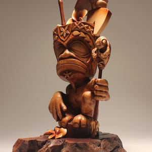 Carved Tiki Statues by the Puna Carver. Tikis Are Hand Carved on Big ...