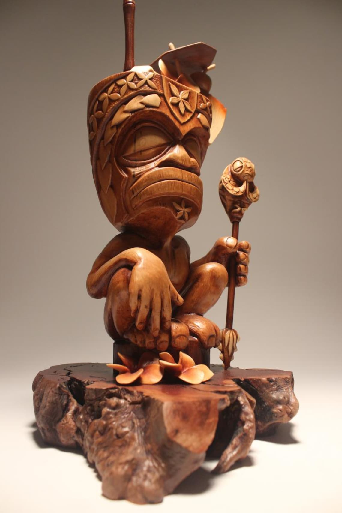 Carved Tiki Statues by the Puna Carver. Tikis Are Hand Carved on Big ...