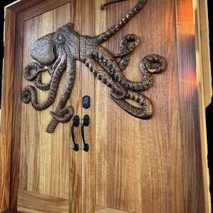 Custom Carved Doors for Homes and Businesses. Octopus, Ocean Theme, and ...