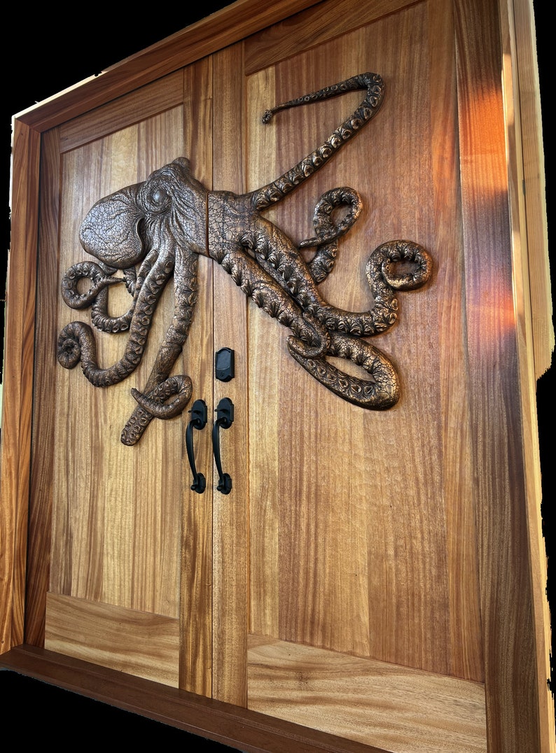 Custom Carved Doors for Homes and Businesses. Octopus, Ocean Theme, and ...