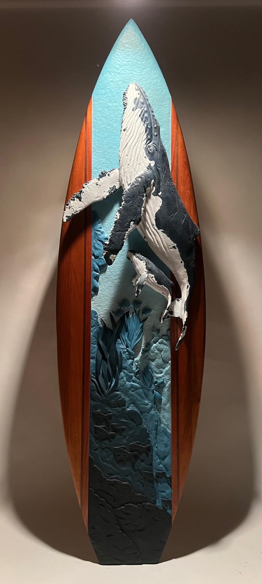 Custom Carved Decorative Surfboard. Surf Art. Wood Surfboard. Ocean Art ...