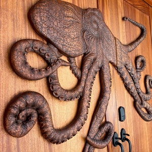Custom Carved Doors for Homes and Businesses. Octopus, Ocean Theme, and ...