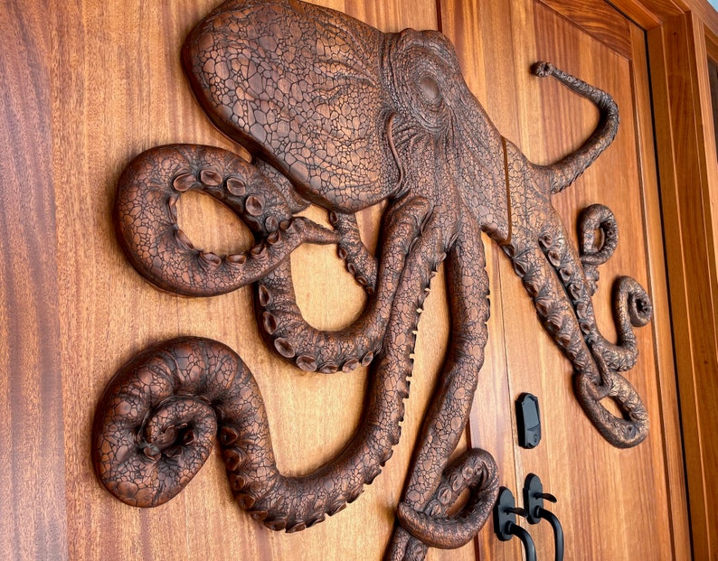 Custom Carved Doors for Homes and Businesses. Octopus, Ocean Theme, and ...
