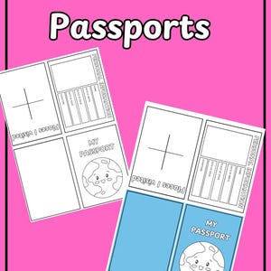 Classroom Passports Downloadable File Print at Home Blank Passport for ...
