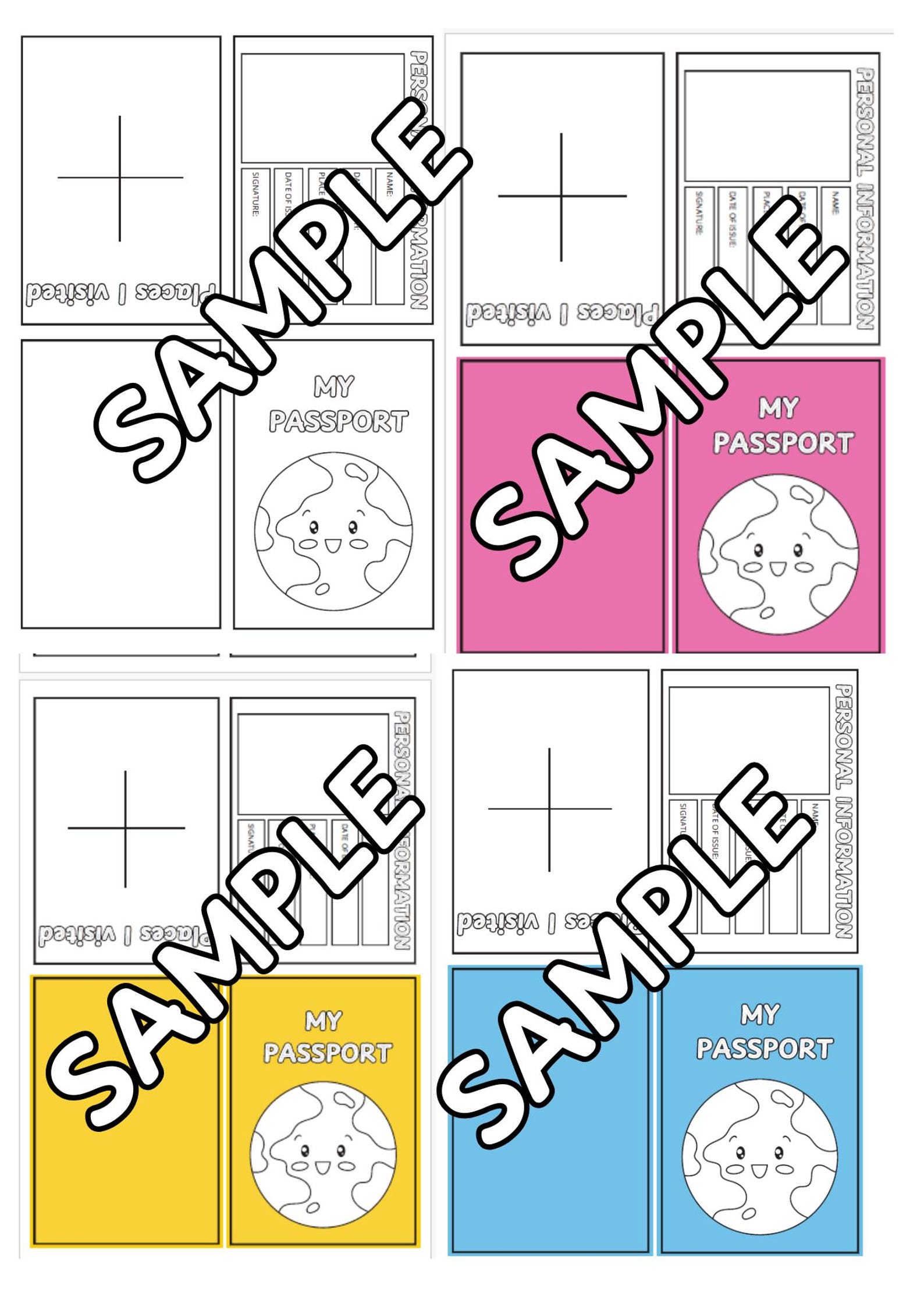 Classroom Passports Downloadable File Print at Home Blank Passport for ...