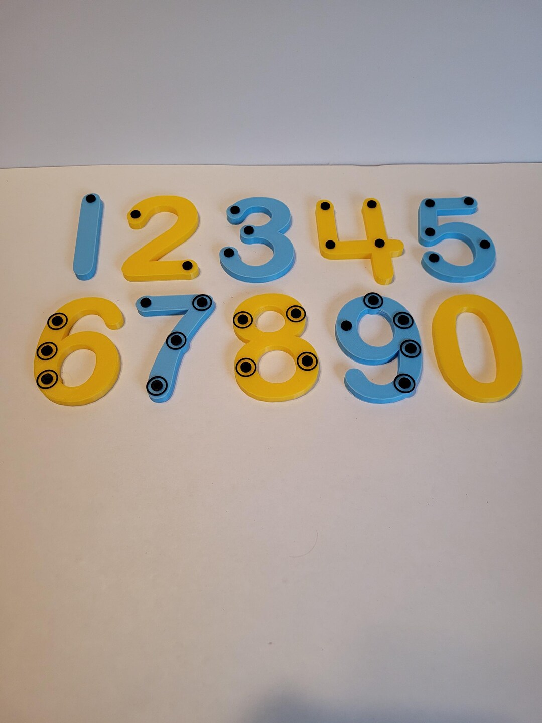 3D Printed Touch Math Numbers - Etsy