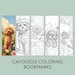 Cavoodle Coloring Bookmarks Printable for Dog Lover, Cavoodle Bookmark ...
