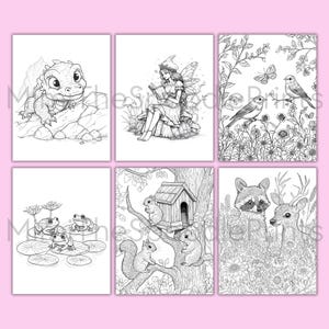 24 Forest Friends Coloring Pages for Adults and Kids, Printable ...