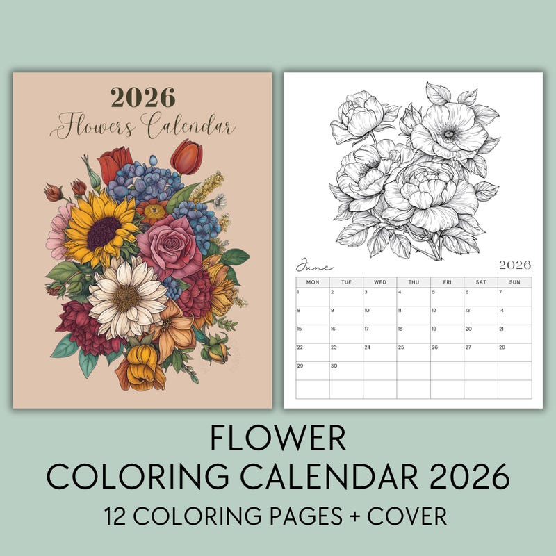 Calendrier entraînement à colorier 2026 - Etsy Canada