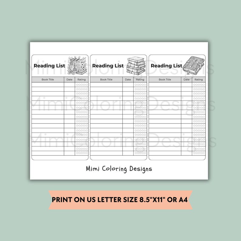 Library Card Bookmark, Printable Reading List Tracker, Book Tracker ...