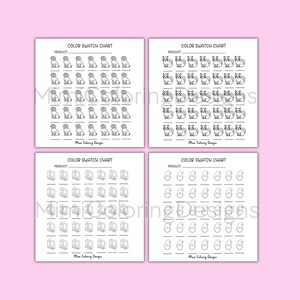 Blank Color Swatch Chart for Coloring Books, Color Swatch Template ...