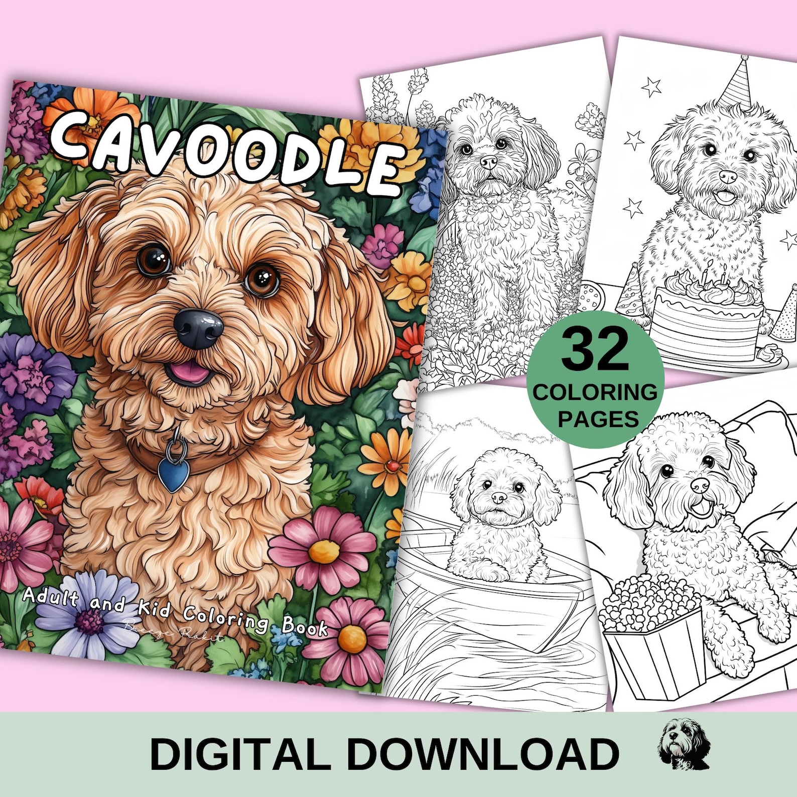 Cavoodle Coloring Book: 32 Dog Breed Pages (digital Download) - Etsy