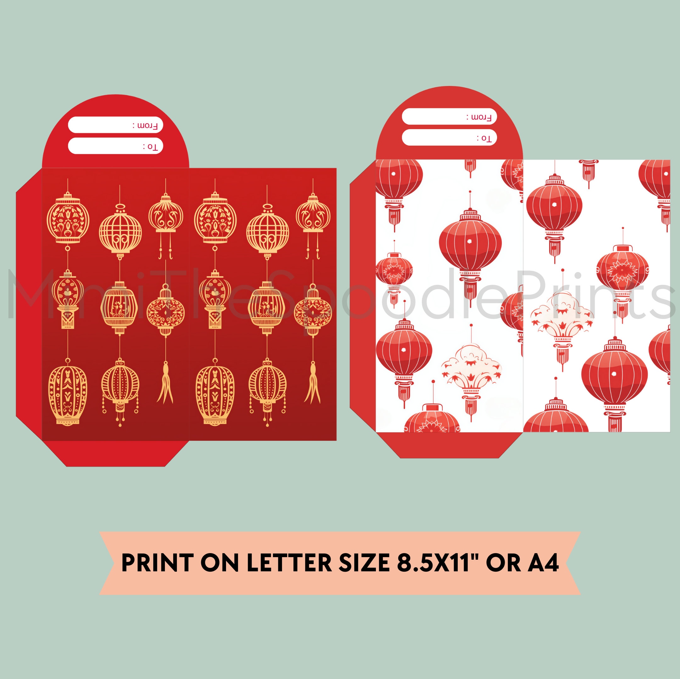 Chinese New Year Red Envelope Template: Ang Pao Hongbao (digital ...