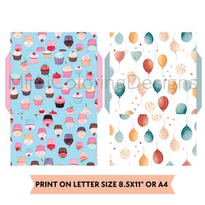 Birthday Envelope Template for Greeting Cards, Envelope 5x7, Digital ...