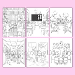 24 Back to School Coloring Pages for Kids, Printable Coloring Book ...