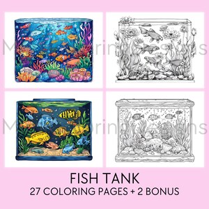 Bundle Underwater Coloring Pages for Kids and Adults, Printable ...