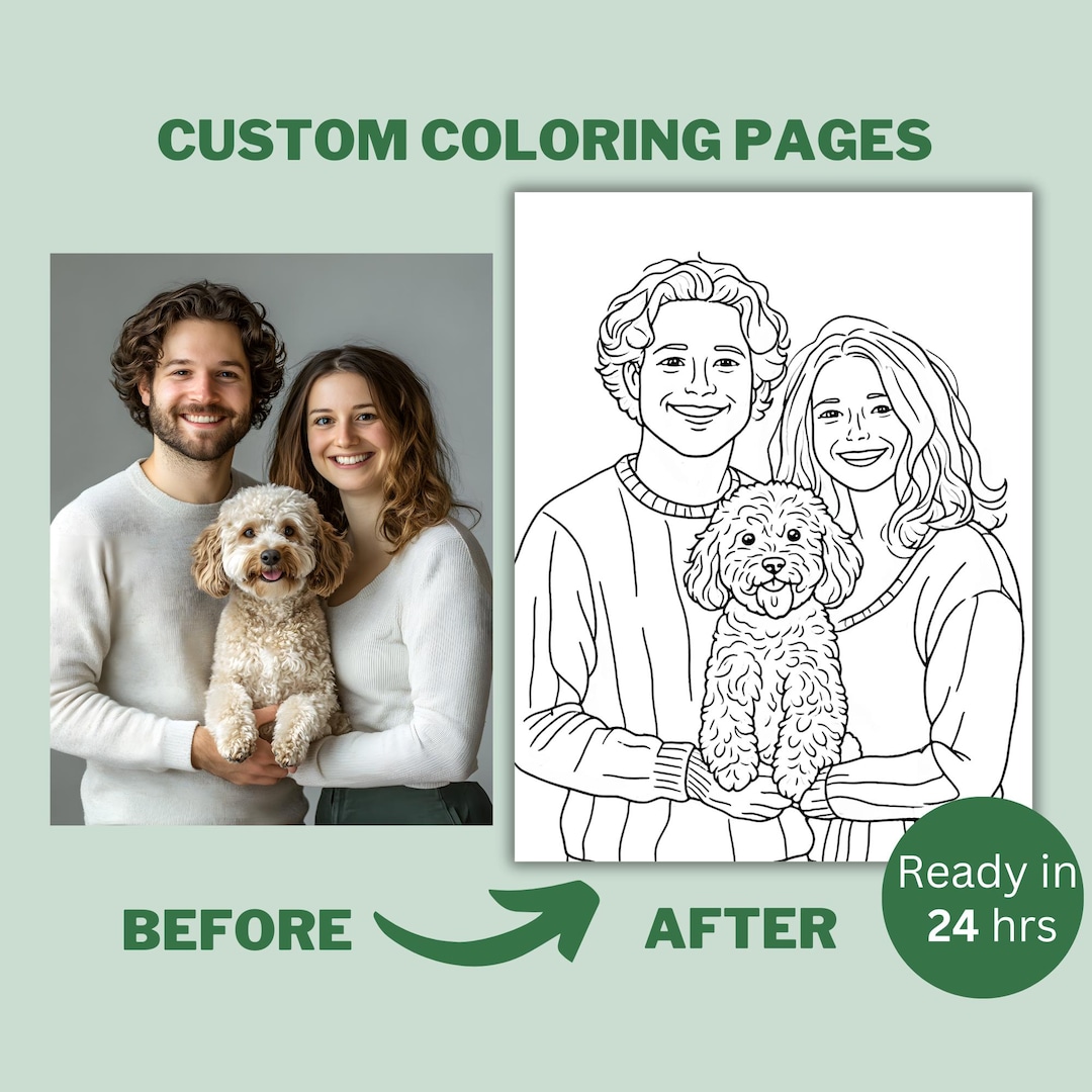 1 Custom Coloring Pages Printable, Printable Coloring Book,personalized ...