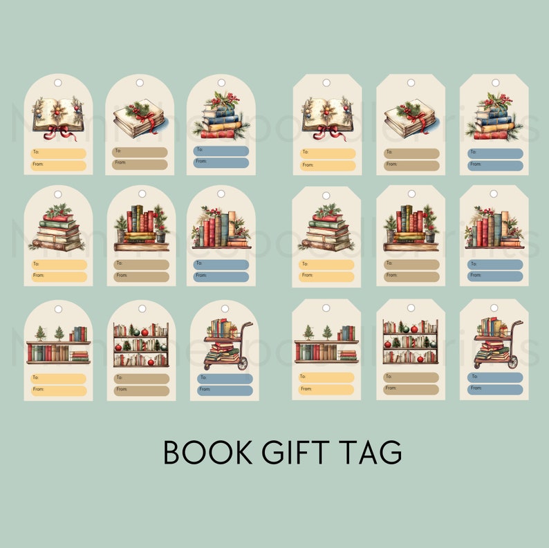 Printable Book Gift Tag Template, for Book Lovers, for Bookworm, for ...