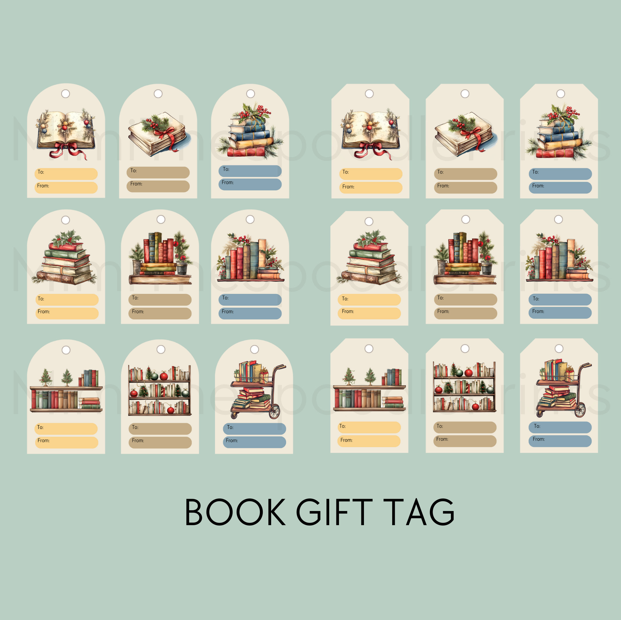 Printable Book Gift Tag Template, for Book Lovers, for Bookworm, for ...