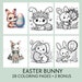 28 Easter Bunny Coloring Pages, for Kids, Toddlers, Preschoolers ...