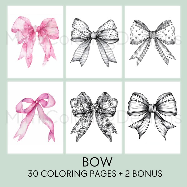 Coquette Coloring Pages - Etsy