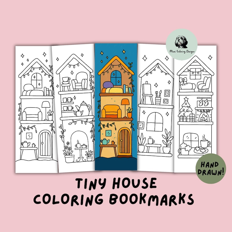Diy Coloring Bookmarks - Etsy