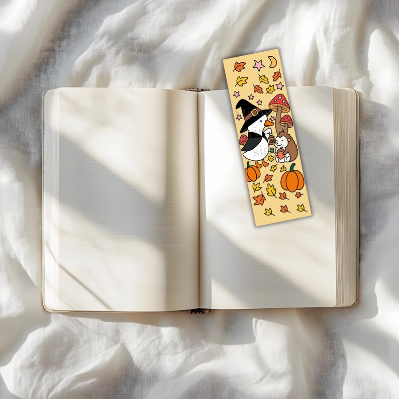 Silly Goose Halloween Woodland Coloring Bookmarks Printable: Spooky ...